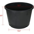 10-Pack Premium Black Nursery Pots, 5 Gallon Squat Size, Durable ...