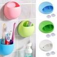 Costyle Hanging Toothpaste & Toothbrush Shelf Holder with Suction Cup ...