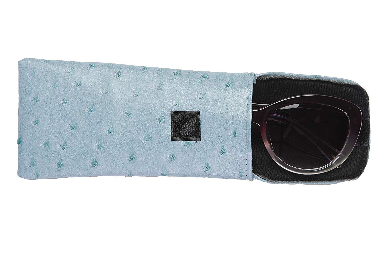 Eyeglass Case Top Closure, Slip In Eyeglass Case Soft Faux Ostrich ...