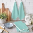 1 Pack Solid Color Kitchen Towels Light Cyan Decorative Dish Towel Sets ...