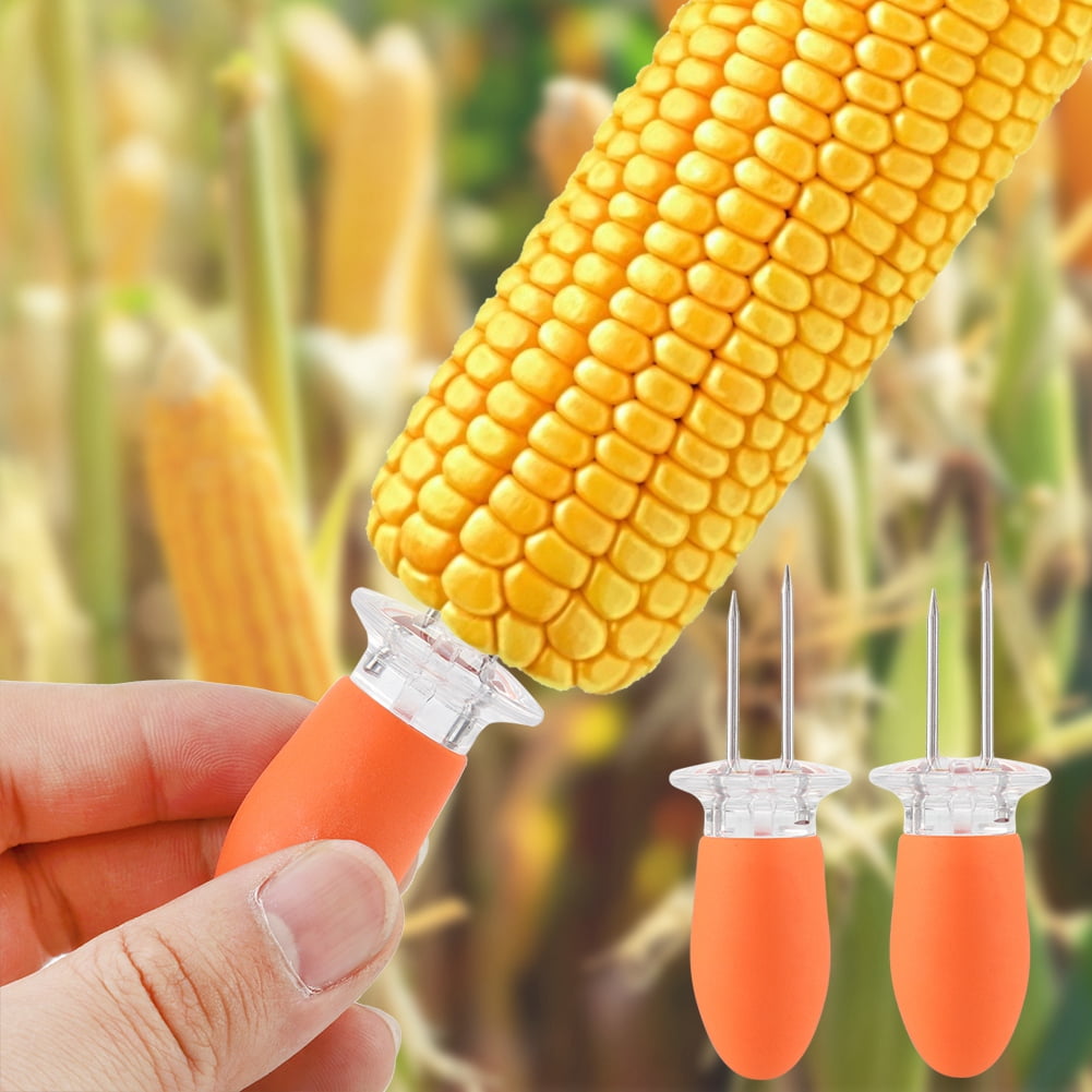 Cergrey 4 Sets (8pcs) a Pack Of Stainless Steel Corn Fork BBQ BBQ Corn ...