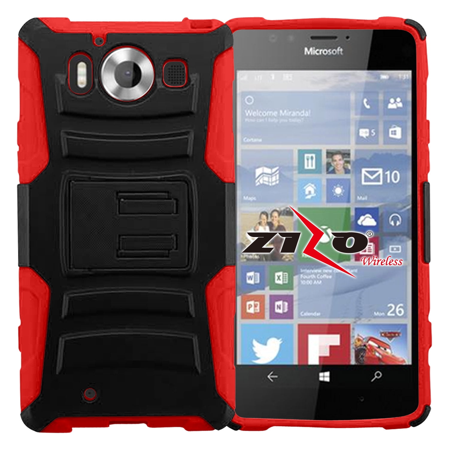 For Nokia Lumia 950 - Armor Hybrid Heavy Duty Tough Dual Layer Rugged ...