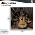 Stupell Industries Rustic Western Guitar with Hat Gray Framed Giclee ...