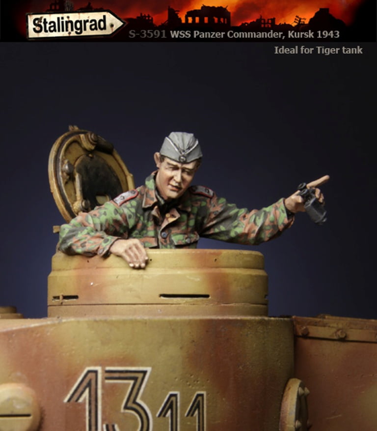 Stalingrad 1:35 Waffen-SS Panzer Commander Kursk 1943 - Resin Figure ...
