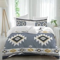 4 Piece Duvet Cover Set Queen, Aztec Ethnic Style Soft Breathable ...