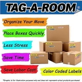 Tag-A-Room Color Coded Moving Labels with Door IDs, 260 Count - Walmart.com