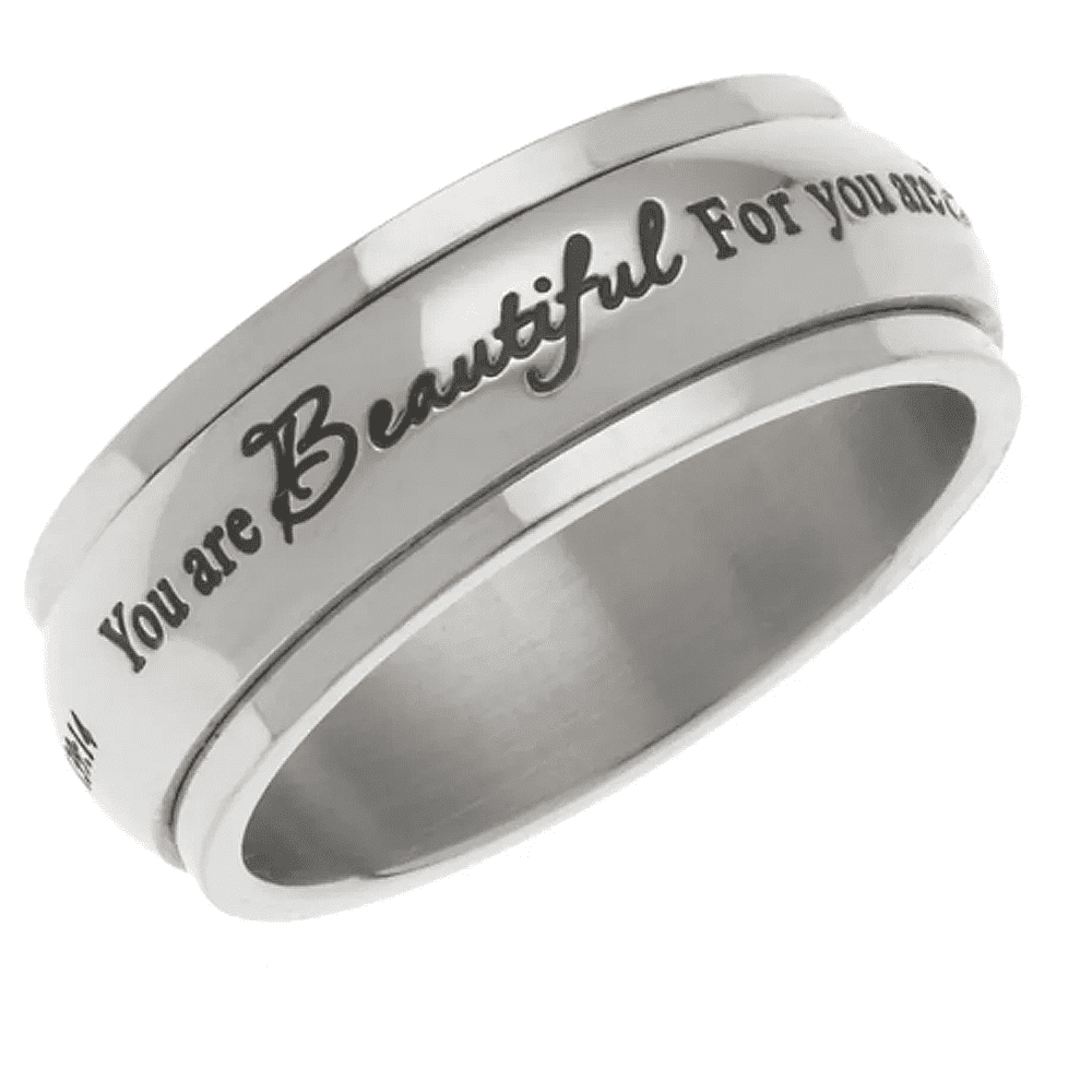 8mm Women's Spinner Ring - You are Fearfully and Wonderfully Made ...