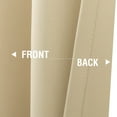 Curtainking Beige Blackout Kitchen Curtains, 2 Panels, 34x36 inch, Rod ...