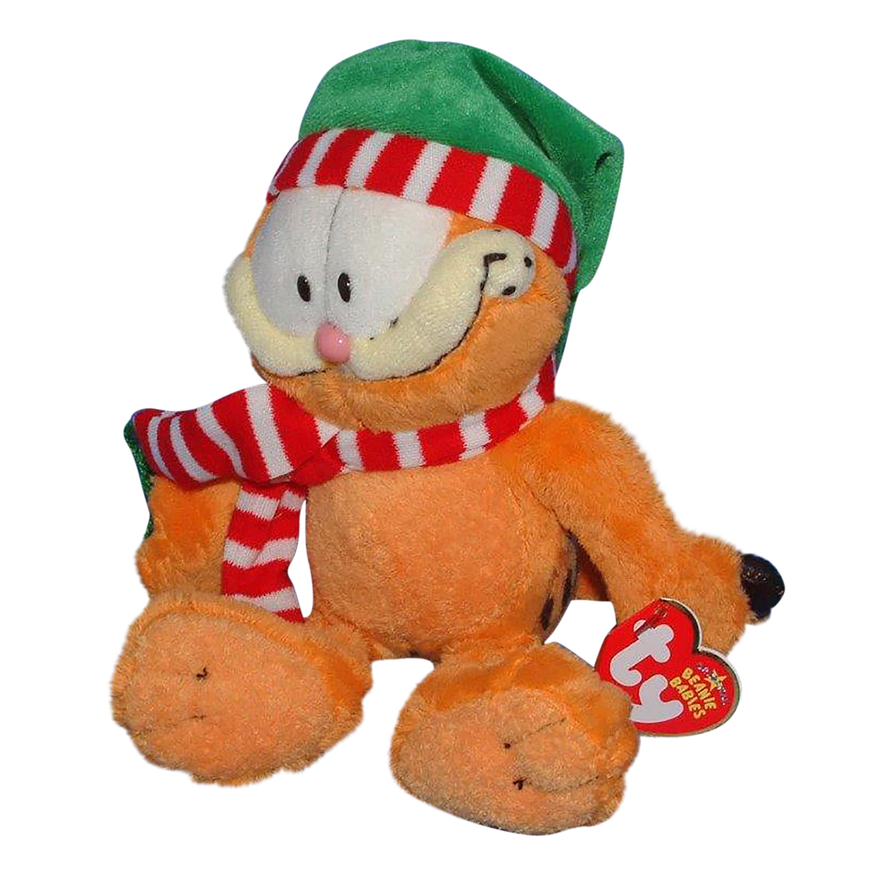 Ty Beanie Baby: Garfield - Season's Greetings | Stuffed Animal | MWMT ...