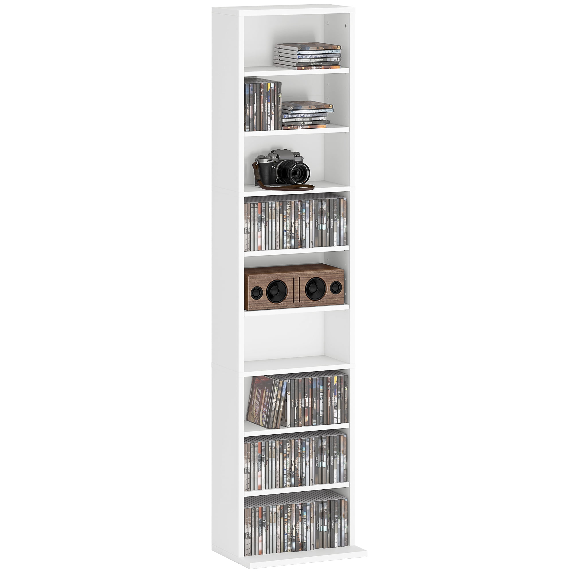 Click here for Homcom Media Storage Cabinet  9-Tier Dvd Shelf Wit... prices