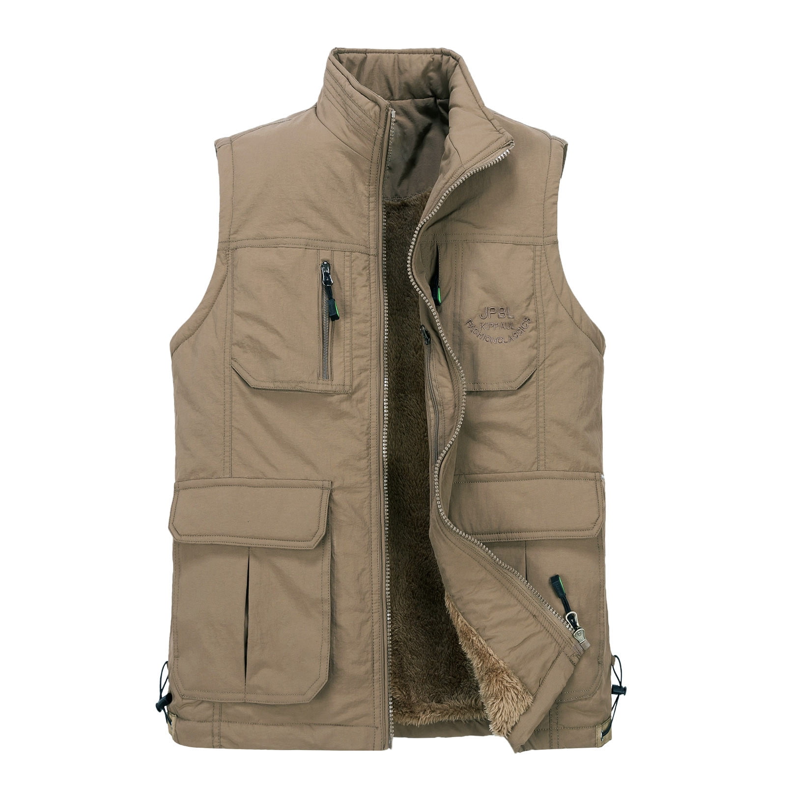 YODETEY Men'S Outdoor Vest Leisure Jacket Lightweight Vest with Zip ...