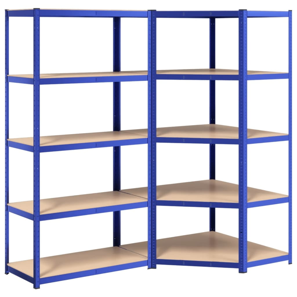 vidaXL Shelf Bookshelf Shelving Unit Rack 4-Layer Steel and Engineered ...