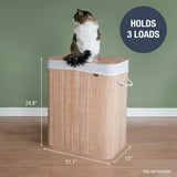 CleverMade Bamboo Double Hamper LUXE - Natural Bamboo/Cream (1PK ...