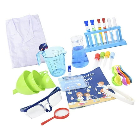 Kids Science Experiment Kit with Lab Coat Laboratory Set Scientist ...