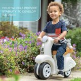 Step2 Ride Along White Scooter Foot to Floor Ride on Toy for Toddlers ...
