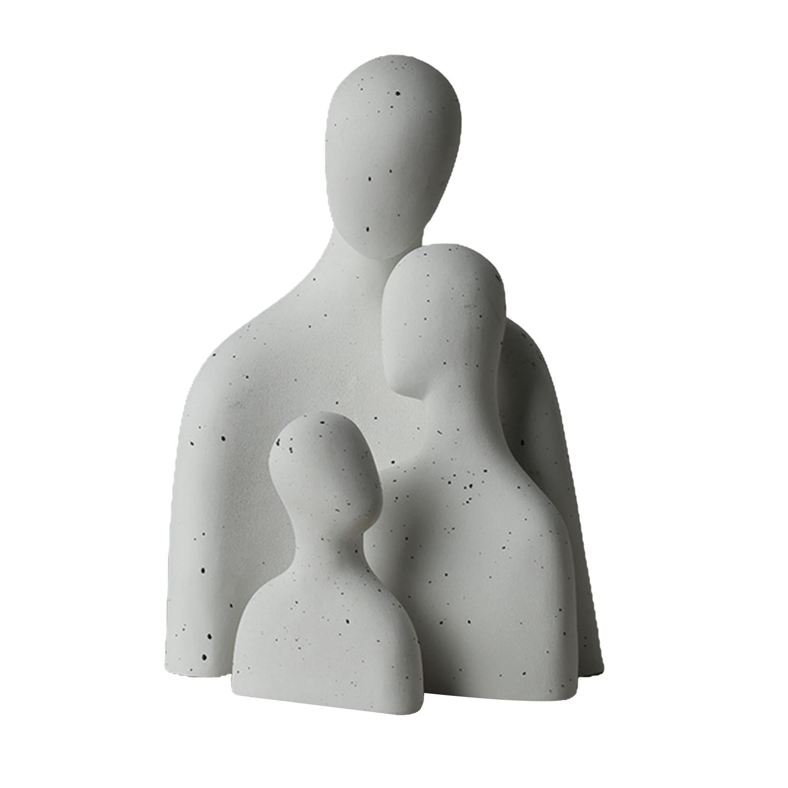 Modern Human Figure Statue Cute Ceramic Sculpture Indoor Décor Family ...