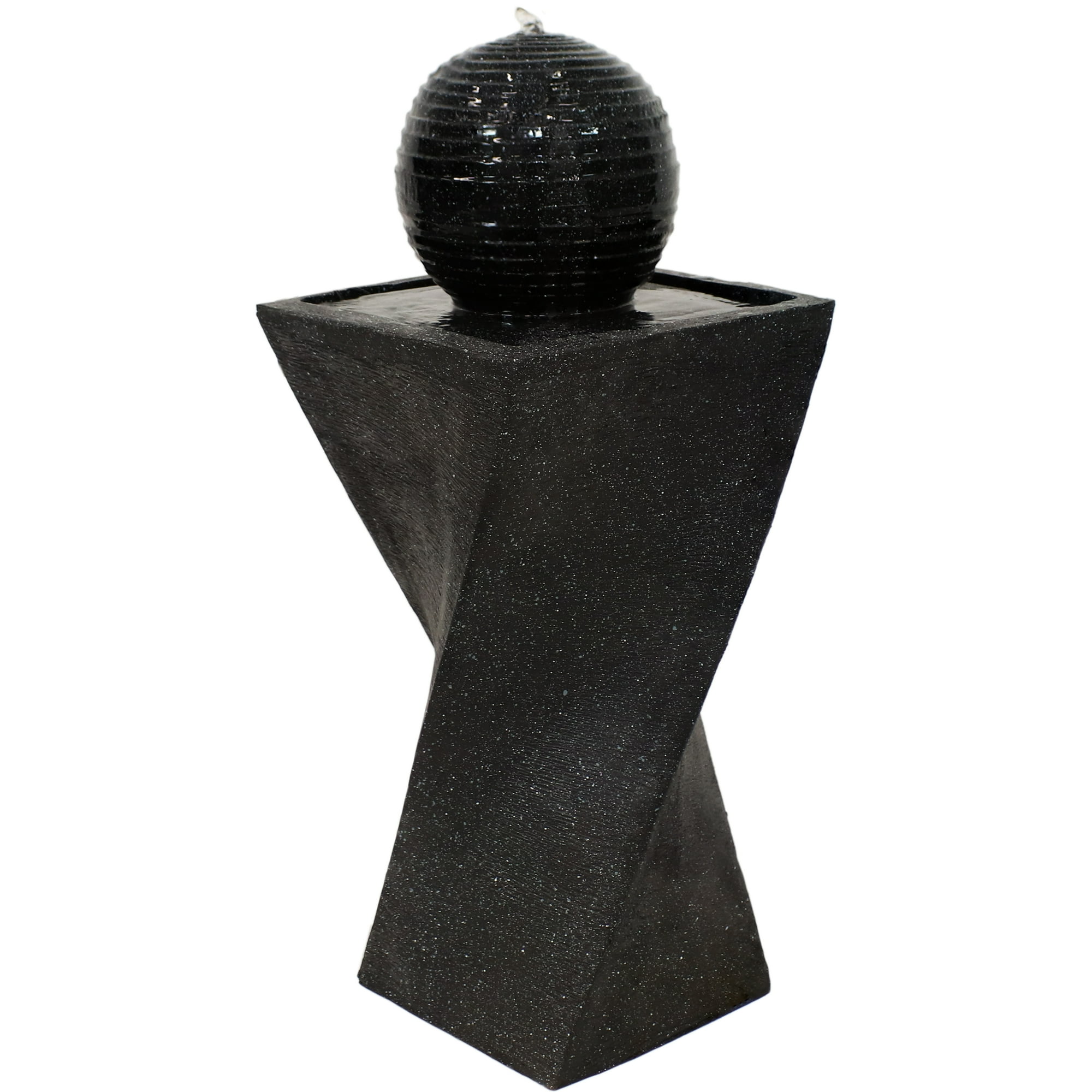 Click here for Sunnydaze Outdoor Black Ball Solar Powered Water F... prices