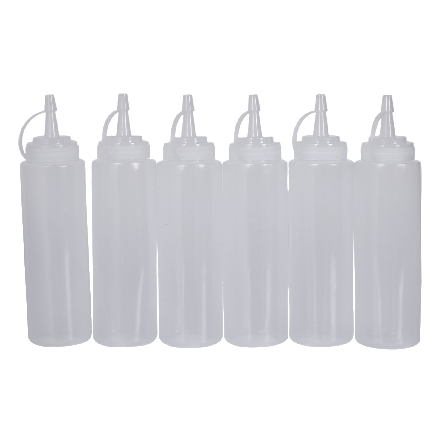 Click here for Unbranded 6x Clear White Plastic Squeeze Sauce Ket... prices
