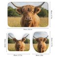 Chilfamy 4PCS Farmhouse Floral Highland Cow Waterproof Shower Curtain ...