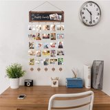 Picture Frames Collage Wall Decor Wooden String Ropes Hanging Photo ...