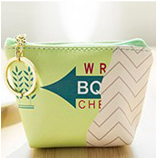 Portable Mini Coins Purse Lady PU Money Cards Bag with Zipper Storage ...