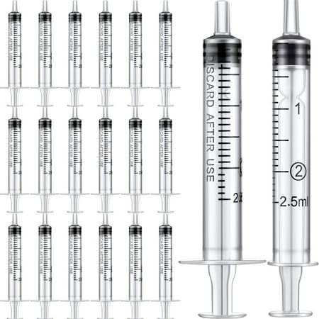 20 Packs Plastic Syringe with Measurement Oral Liquids Measuring ...