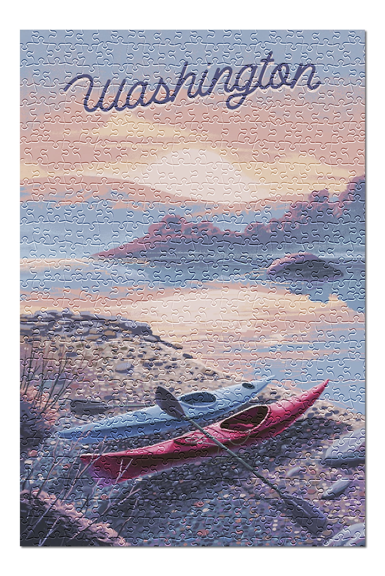 Washington, Glassy Sunrise, Kayak (19x27 inches, Premium 500 Piece ...
