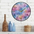 11.9in Acrylic Wall Clock with Glass-like Finish Round Clock for Home ...