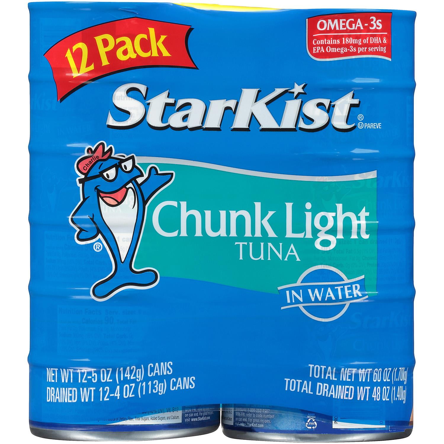 StarKist Chunk Light Tuna in Water (5 oz., 12 Pk.) - Walmart.com
