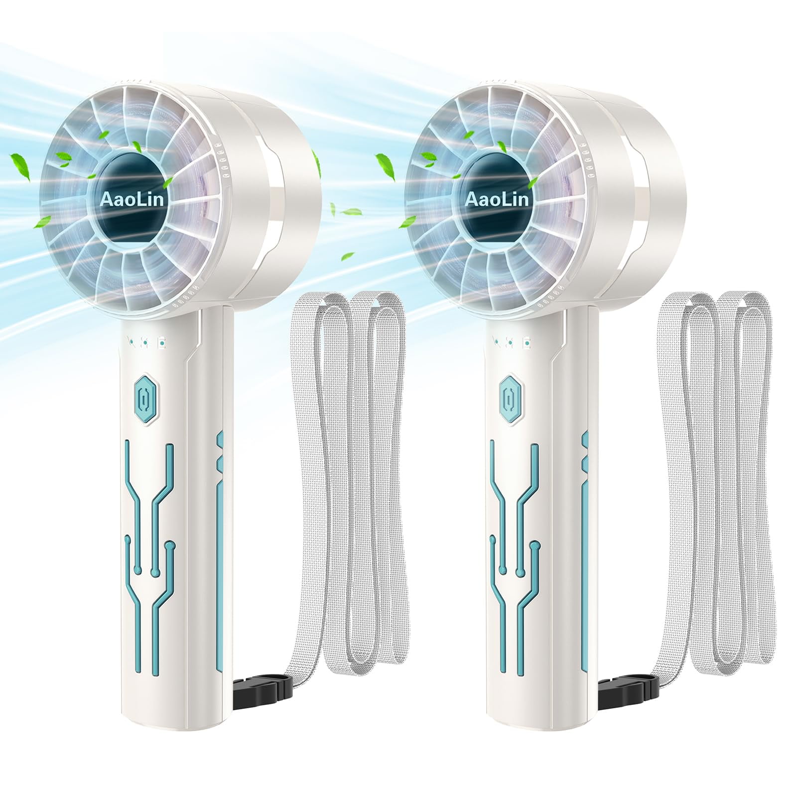 Turboventilador portátil AAOlin, portátil, recargable por USB, 7000 rpm ...