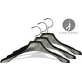 INTERNATIONAL HANGER 1 inch Thick Black Plastic Display Hanger with ...