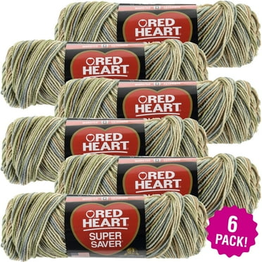 Red Heart Super Saver Yarn - Buff Fleck, Multipack of 6 - Walmart.com