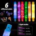 D-FantiX 12 Pack Light Up Pop Fidget Tubes, Sensory Glow Sticks for ...