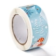 Coated Paper Sealing Stickers Rectangle with Christmas Themed Pattern ...