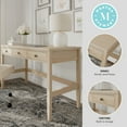 Martha Stewart Home Office 3 Drawer Desk with Tapered Legs in Light ...