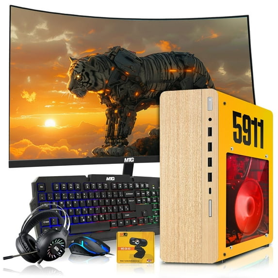 Restored HP Full Light Gaming PC Desktop Computer 5911 AMD A10-9700, RX ...