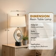 NATYSWAN 31.5-inch Tall Modern Table Lamp with Linen Shade, Bedside ...