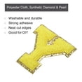 Uxcell 4Pcs Chenille Letter Patches Iron on Letter Patches Yellow Y ...