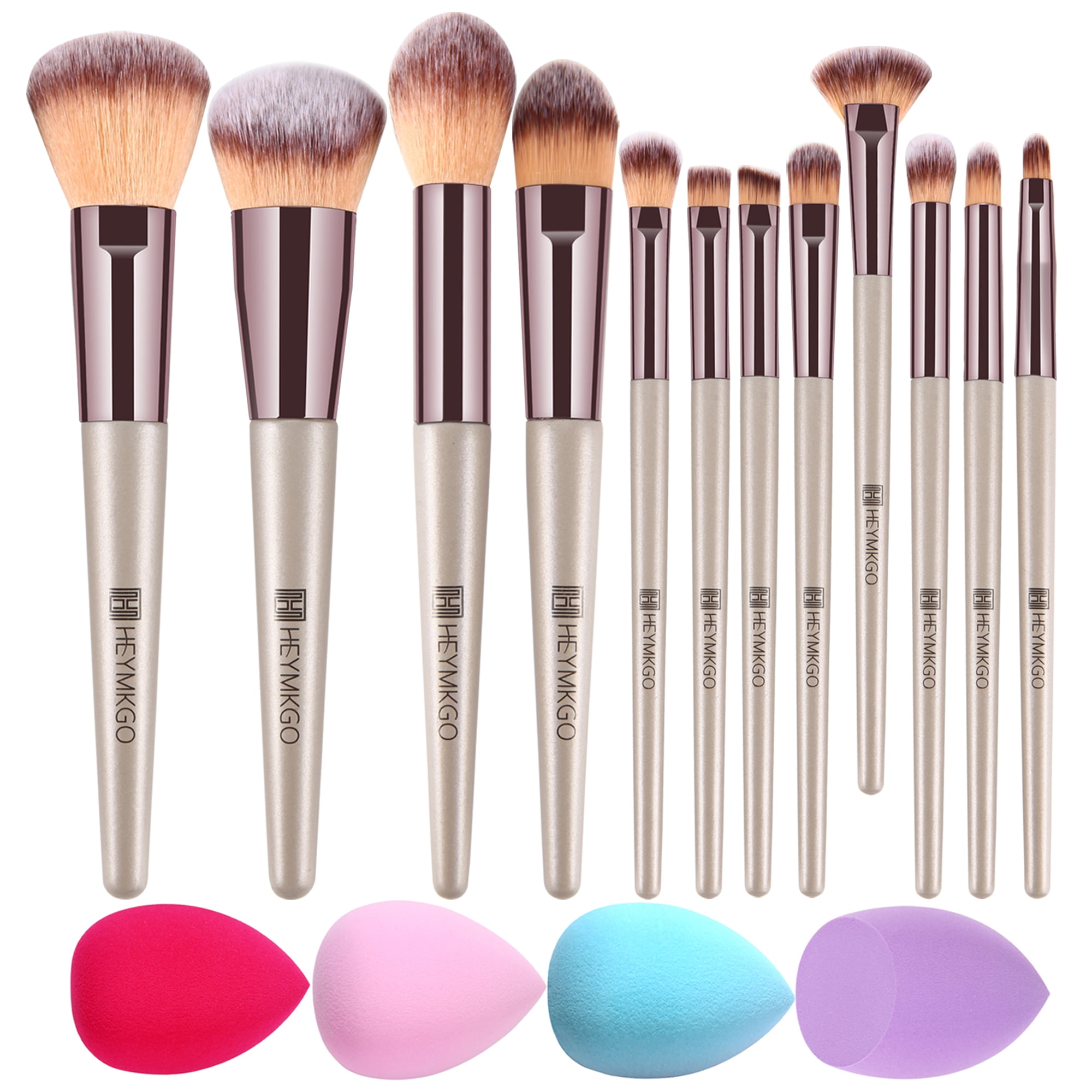 Click here for Duaiu Makeup Brushes 12pcs+4 Makeup Sponge Champag... prices