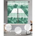 Abstract Pine Trees Kitchen Curtains Set for Windows 3 Piece Cafe ...