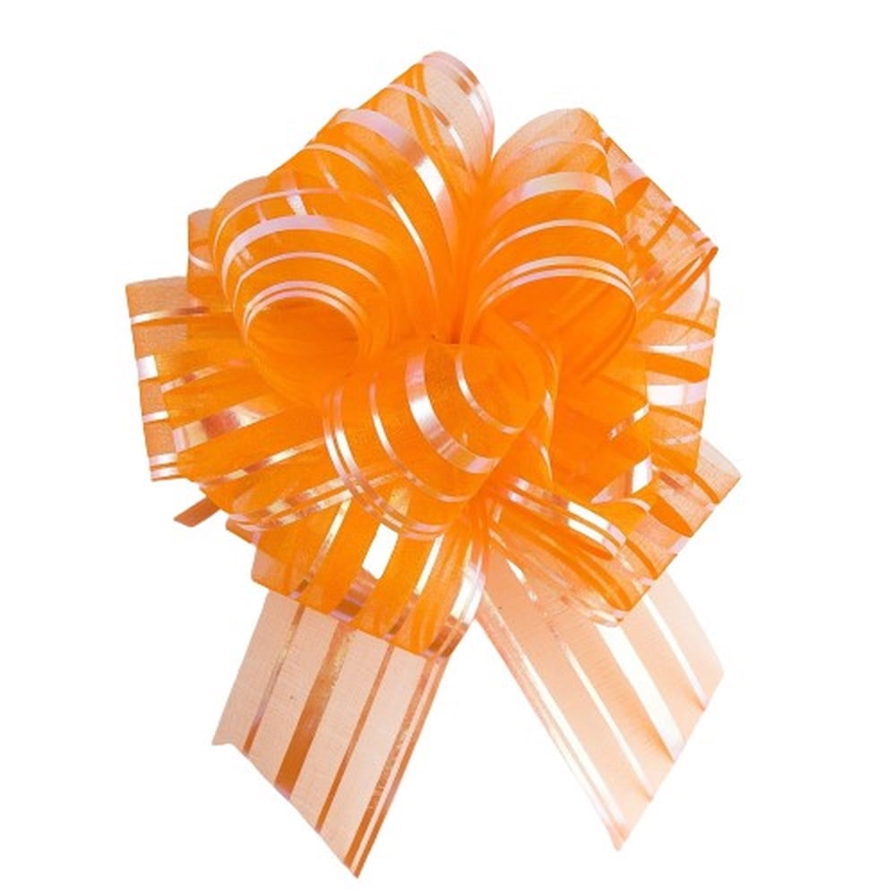 Moño Listón Naranja Chico 10 Piezas Pompón Selanusa | Bodega Aurrera en ...