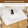 30 Inch Rattan Modern Farmhouse Bathroom Vanity with Sink，Rustic ...