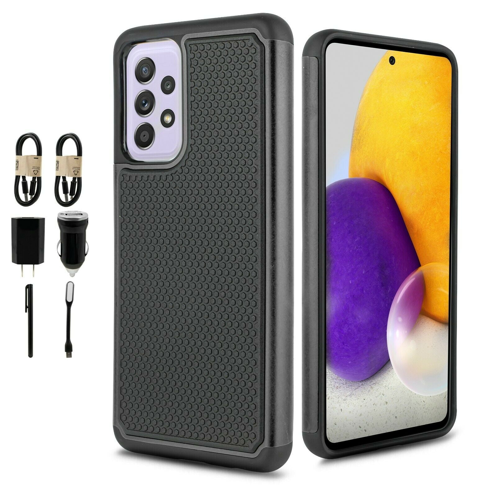 Value Pack and Samsung Galaxy A72 5G with Tempered Glass Phone Case ...