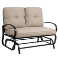 Walsunny Patio Rocking Furniture: Gliding Metal Porch Loveseat, Lawn ...