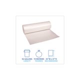 Boardwalk High-Density Trash Bag, 43x47, 56gal, 19mic Equiv., Natural ...