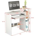 Computer Desk with Keyboard Tray and Bookshelf, 26''Home Office Desk ...