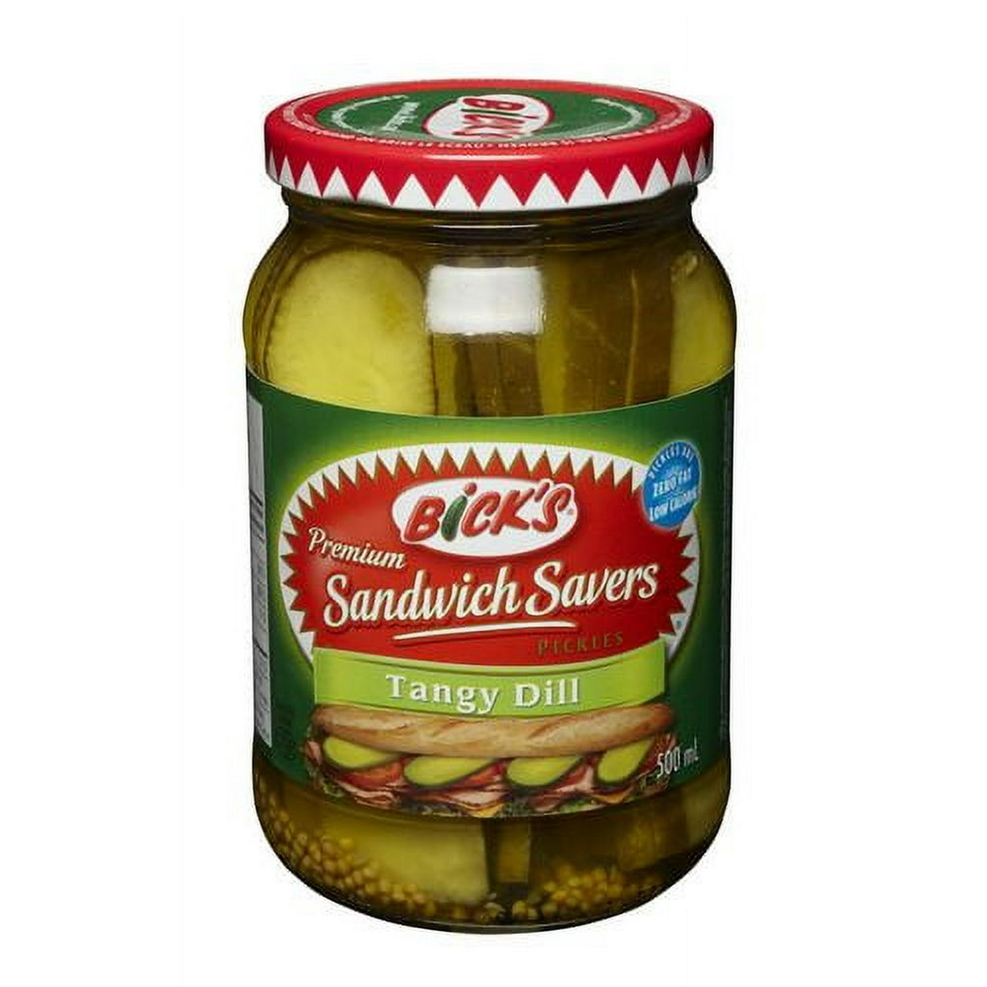 Click here for Bicks Sandwich Savers Tangy Dill Pickles 500ml prices