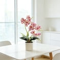Pink Artificial Flower With Realistic Texture Flexible Metal Stem And ...