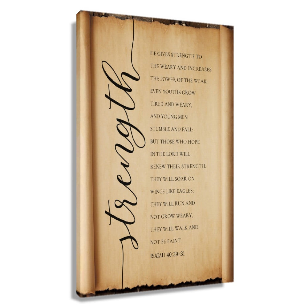 Isaiah 40 29-31 Wall Art Bible Verse Poster For Bedroom Artwork ...