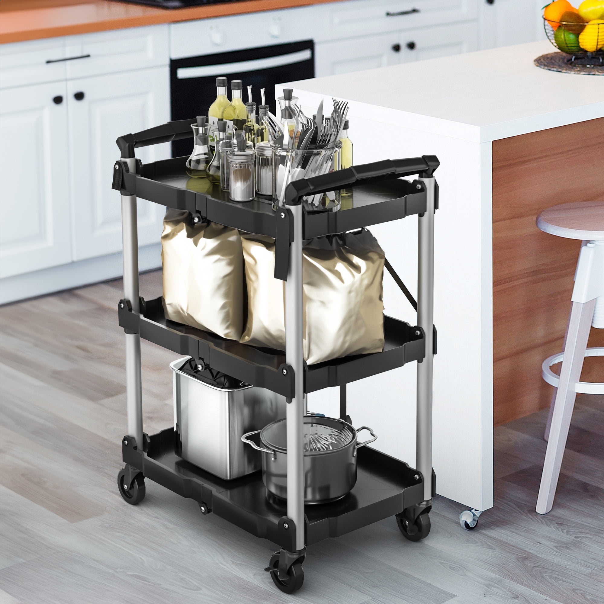 Click here for Dextrus 3-Tier Collapsible Utility Cart  240 Lbs C... prices